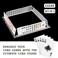 China 4 Pack Transparent Acrylic Playing Card Holder For Trump Games Card Games for sale