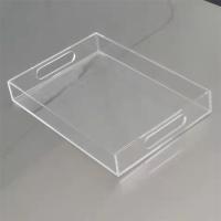 China Lemon Color Acrylic Serving Tray For Coffee Fruits Hotel Restaurant Home Using for sale