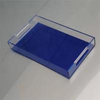 China Lemon Color Acrylic Serving Tray For Coffee Fruits Hotel Restaurant Home Using for sale