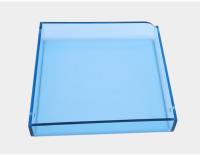 China OEM Green Square Acrylic Tray Plexiglass Fruit Tray With Removable Compartments for sale
