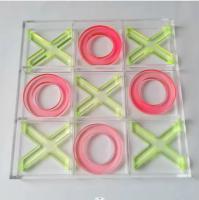 China Plexiglass Acrylic Game Set XO Game Lucite Chess Set For Family Entertainment for sale