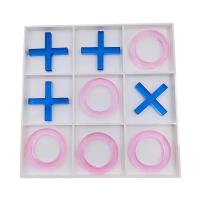 China Plexiglass Acrylic Game Set XO Game Lucite Chess Set For Family Entertainment for sale