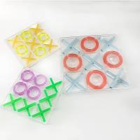 China Plexiglass Acrylic Game Set XO Game Lucite Chess Set For Family Entertainment for sale