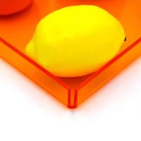 China Orange Rectangular Acrylic Serving Tray Organizer , Plexiglas Acrylic Tea Tray for sale
