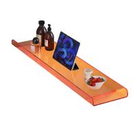 China Custom Color Acrylic Bath Tray Crystal Shelf Lucite Bathtub Caddy OEM Logo for sale