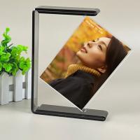 China 4 ''X 6'' Stylish Acrylic Photo Frame with Stand Plexiglas Spinning Frame Double Sided for sale