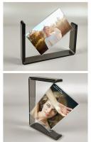 China 4 ''X 6'' Stylish Acrylic Photo Frame with Stand Plexiglas Spinning Frame Double Sided for sale