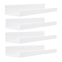 China Wall Mounted 30cm Acrylic Shelf Bracket U Shaped Acrylic Book Holder Handmade for sale