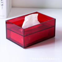 China Rectangular Design Acrylic Box Lucite Tissue Holder For Home Restaurant Hotel for sale