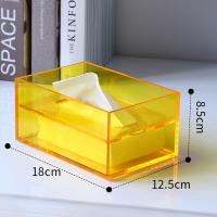 China Rectangular Design Acrylic Box Lucite Tissue Holder For Home Restaurant Hotel for sale