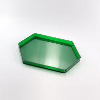 China Custom Color Green Acrylic Serving Tray , Hexagon Acrylic Fruit Tray Organizer for sale