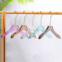 China OEM Clear Acrylic Clothes Hanger Lucite Garment Rack For Coat Suit Pants Dress for sale