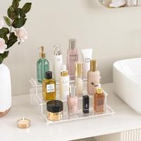 China Easy Assemble Clear Acrylic Display Shelf For Cupcake Cosmetics Perfume organizer for sale