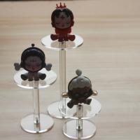 China Round Shape Assembled Transparent Acrylic Display Holder For Cosmetics Jewelry for sale