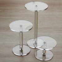 China Round Shape Assembled Transparent Acrylic Display Holder For Cosmetics Jewelry for sale