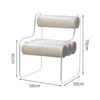 China Minimalist Assembled Custom Acrylic Furniture Acrylic Makeup Chair With Cushion for sale