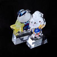 China Custom Cutting Shape Acrylic Award Lucite Trophy With UV Printing Anime Figures for sale