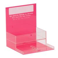 China Lipstick Nail Polish POS Acrylic Display Shelf , Plexiglass Cosmetic Display Stand for sale