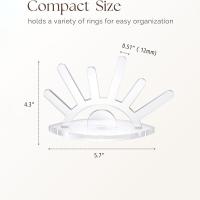 China Custom Color Acrylic Display Lucite Ring Holder Organizer For Jewelry Collection for sale