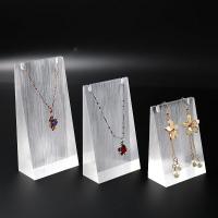 China Custom Size Acrylic Necklace Display Holder Brushed Finishing For Jewelry Store for sale