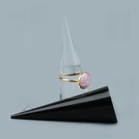 China Custom Black Acrylic Cone Ring Holder Plexiglass Cone Holder for Jewelry Store for sale