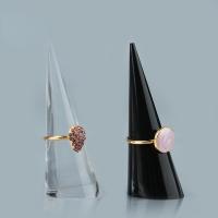 China Custom Black Acrylic Cone Ring Holder Plexiglass Cone Holder for Jewelry Store for sale