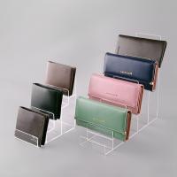 China Multi Tier Acrylic Wallet Display Stand Plexiglass Retail Display Free Standing Holder for sale