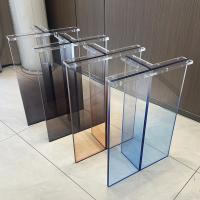 China Custom T Shape Acrylic Table Leg Plexiglas Acrylic Dinning Furniture Leg Easy Assembly for sale
