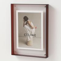 China Home Decor Blue Double Sided Acrylic Photo Block Shadow Box Frame 8''X 12'' for sale