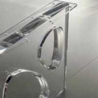China Custom T Shape Clear Acrylic Furniture Legs Plexiglass Acrylic Dinning Table Leg for sale