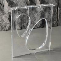 China Custom T Shape Clear Acrylic Furniture Legs Plexiglass Acrylic Dinning Table Leg for sale