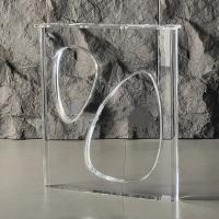 China Custom T Shape Clear Acrylic Furniture Legs Plexiglass Acrylic Dinning Table Leg for sale