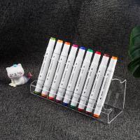 China Custom Clear Crayon Acrylic Holder Acrylic Pen Organizer For Study Or Drawing Use for sale