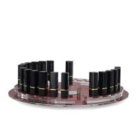 China Round Rotating Acrylic Lipsticks Display Stand Holder For Cosmetics Brands for sale