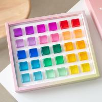 China Rainbow Colors Acrylic Building Blocks For Shape Recognition Early Education Toy for sale