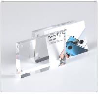 China A4 A5 Size Acrylic Price Sign With Strong Magnetic Bases Standing Slanted Display Signs for sale