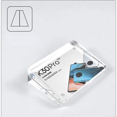 China A4 A5 Size Acrylic Price Sign With Strong Magnetic Bases Standing Slanted Display Signs for sale
