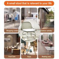 China Short Rolling Stool Chair With Back Support , Acrylic Modern Furniture Rolling Stool Chair for sale