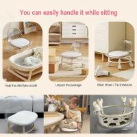 China Short Rolling Stool Chair With Back Support , Acrylic Modern Furniture Rolling Stool Chair for sale