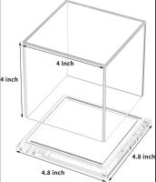 China Custom Transparent Acrylic Display Box Plexiglas Gift Box with Flip-Top Lid and Dust Cover for Figure Toys for sale