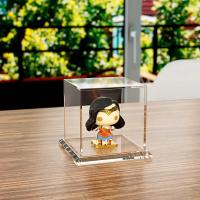 China Custom Transparent Acrylic Display Box Plexiglas Gift Box with Flip-Top Lid and Dust Cover for Figure Toys for sale