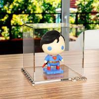 China Custom Transparent Acrylic Display Box Plexiglas Gift Box with Flip-Top Lid and Dust Cover for Figure Toys for sale