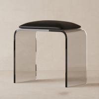 China Minimalist Acrylic Transparent Stool for Home Bathroom Living Room and Makeup Use for sale