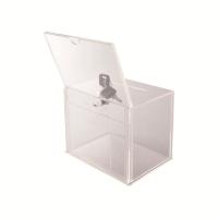 China Clear Acrylic Voting Election Box Eco-friendly Convenience Suggestion Plexiglas Collection Box for sale