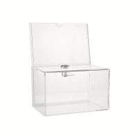 China Clear Acrylic Voting Election Box Eco-friendly Convenience Suggestion Plexiglas Collection Box for sale