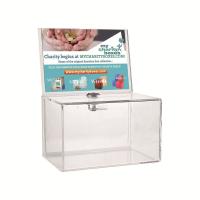 China Clear Acrylic Voting Election Box Eco-friendly Convenience Suggestion Plexiglas Collection Box for sale
