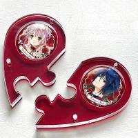 China Stylish Heat-shape Acrylic Cartoon Figure Badge Holder Plexiglas Holder for Badge Organization for sale