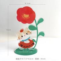 China Custom Cute And Clear Acrylic Desktop Stand With UV Printing As Photo Frame And Acrylic Note Holder for sale