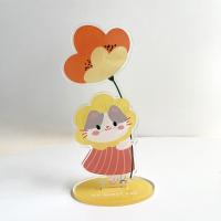 China Custom Cute And Clear Acrylic Desktop Stand With UV Printing As Photo Frame And Acrylic Note Holder for sale