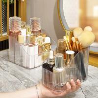 China Acrylic Transparent Cosmetics Storage Box Makeup Organizer Acrylic Cosmetics Holder for Bathroom for sale